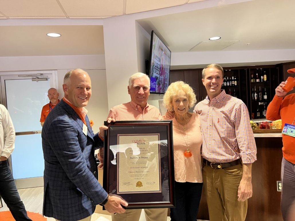 Barbara Ann “Bobbi” Porch Swann Named Honorary Alumna – Clemson Alumni ...