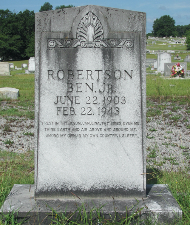 Scroll of Honor – Benjamin Franklin Robertson, Jr. – Clemson Alumni ...