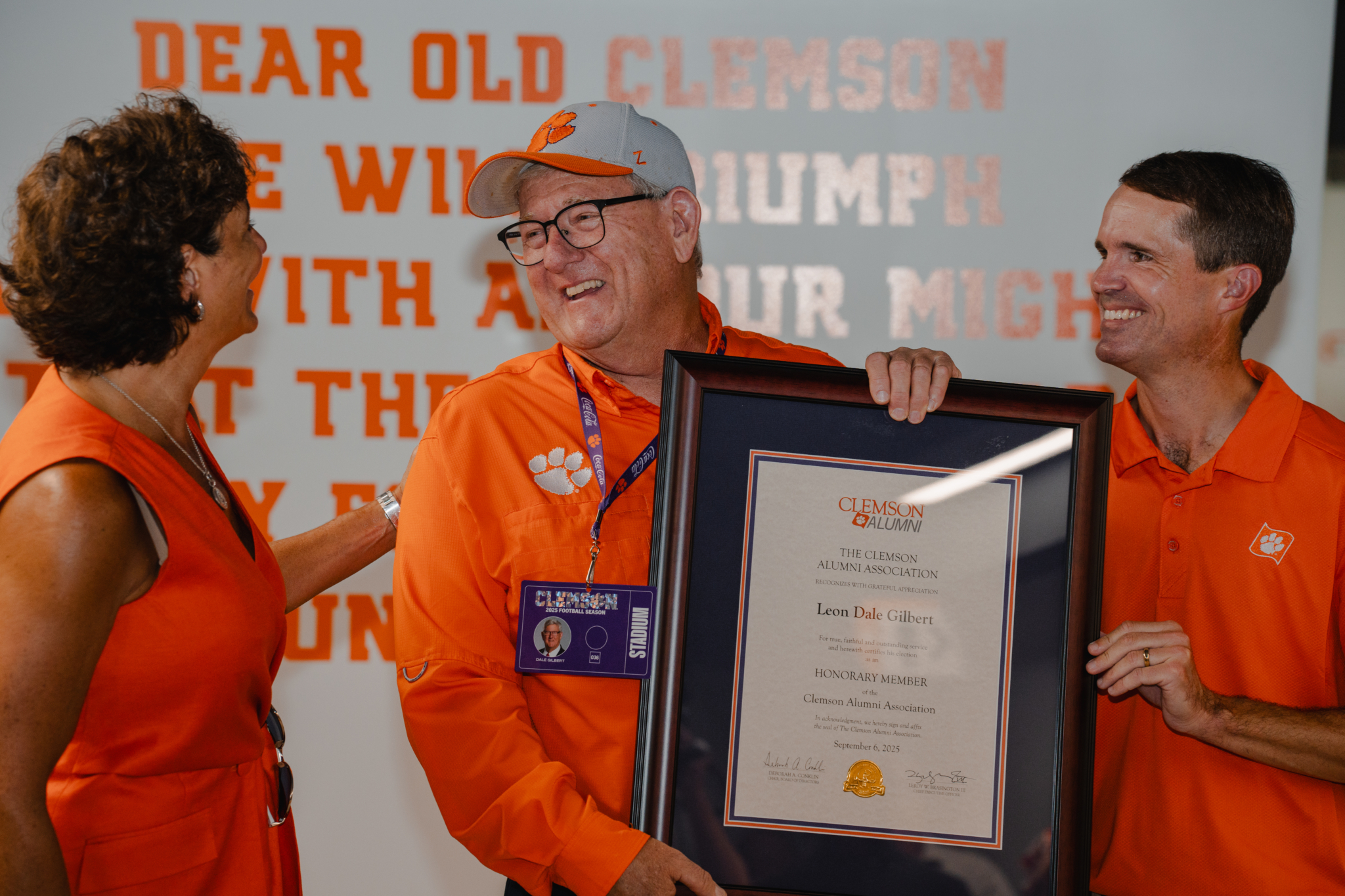 Dale Gilbert Named Honorary Alumnus – Clemson Alumni Association